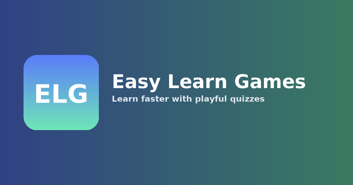Easy Learn Games — Educational games to learn faster